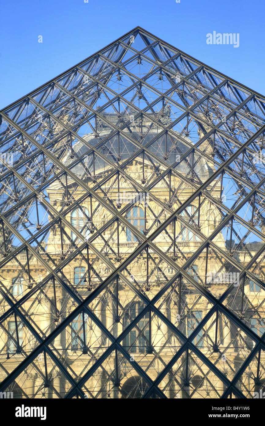 The Louvre pyramid Stock Photo - Alamy