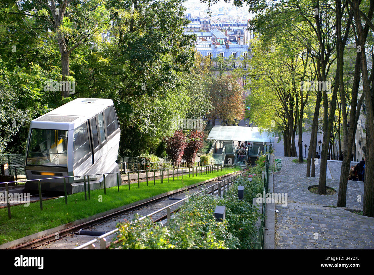 Funicular of Montmartre Stock Photo - Alamy