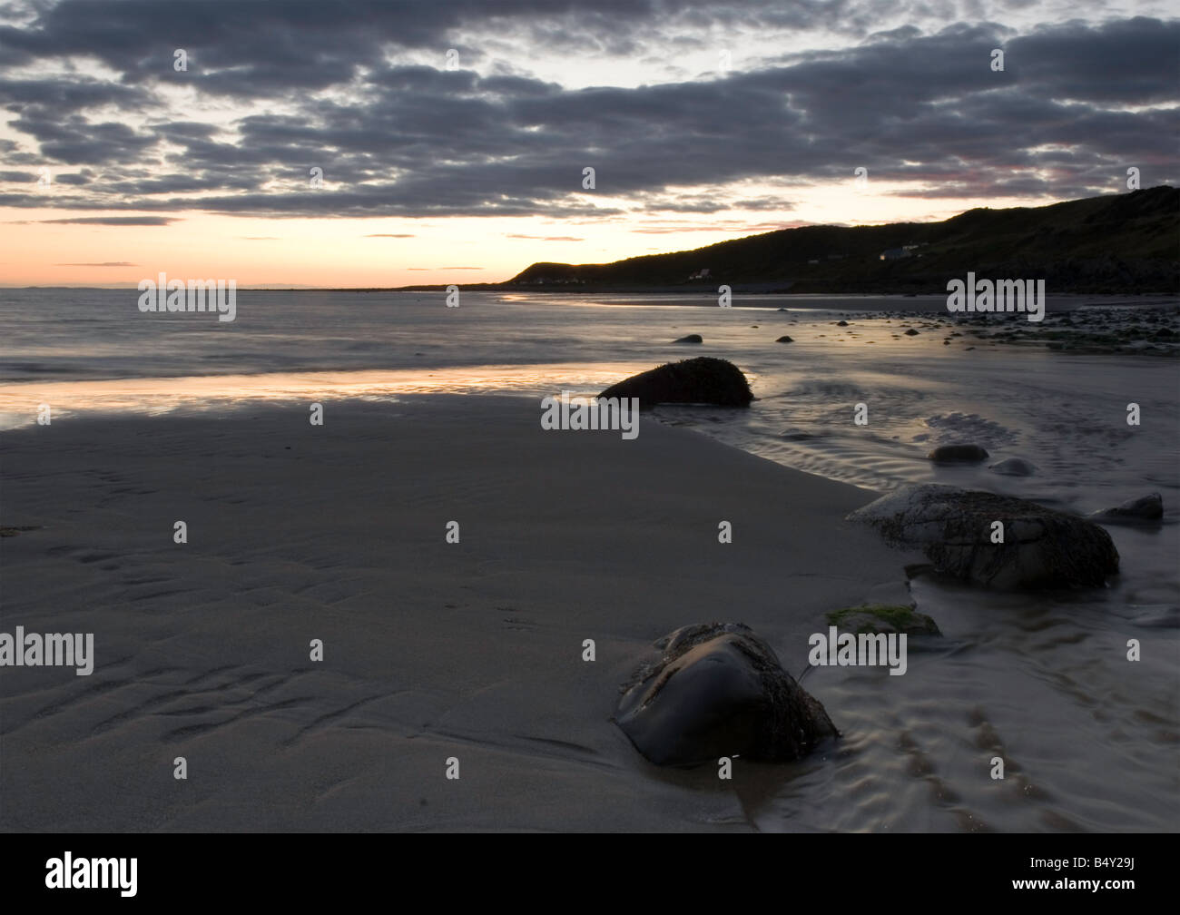 Sunset taken on the beaches of Galloway in Scotland Stock Photo - Alamy