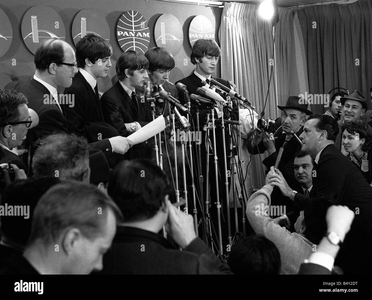 Pop Group The Beatles February 1964 John Lennon Paul McCartney Ringo ...
