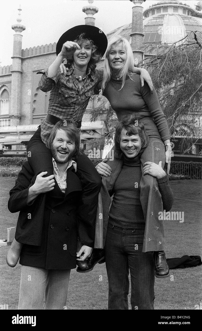 The Eurovision Song Contest April 1974 Abba the 1970s Swedish pop group ...