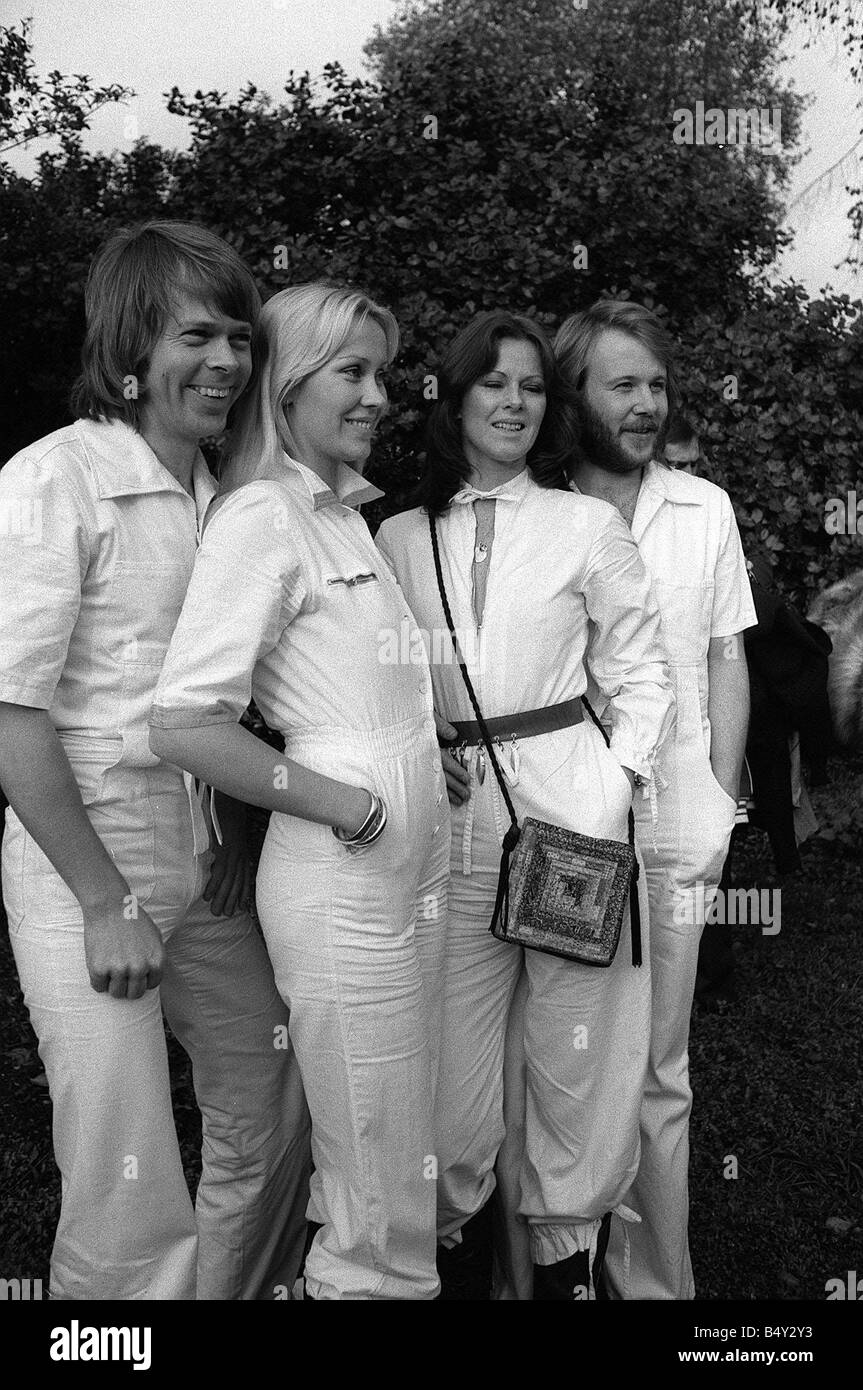 ABBA Pop group November 1976 Bjorn Ulvaeus Agnetha Falstog Fride ...