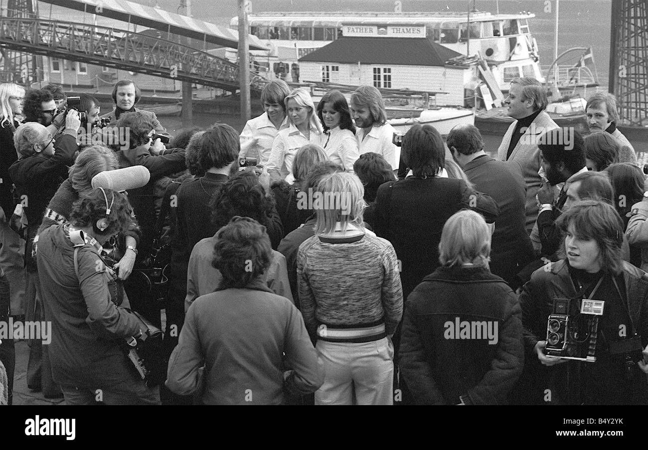 ABBA Pop group November 1976 Bjorn Ulvaeus Agnetha Falstog Fride ...