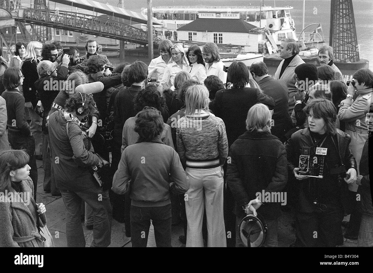 ABBA Pop group November 1976 Bjorn Ulvaeus Agnetha Falstog Fride ...