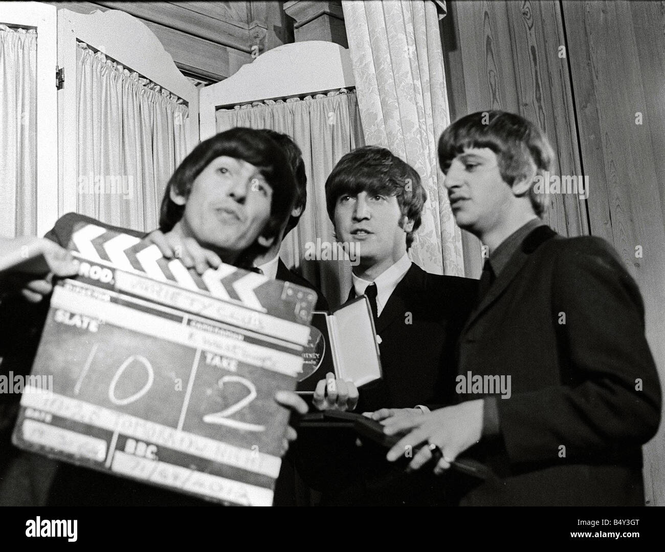 The Beatles with Variety Club Award March1964 Fooling around with a ...