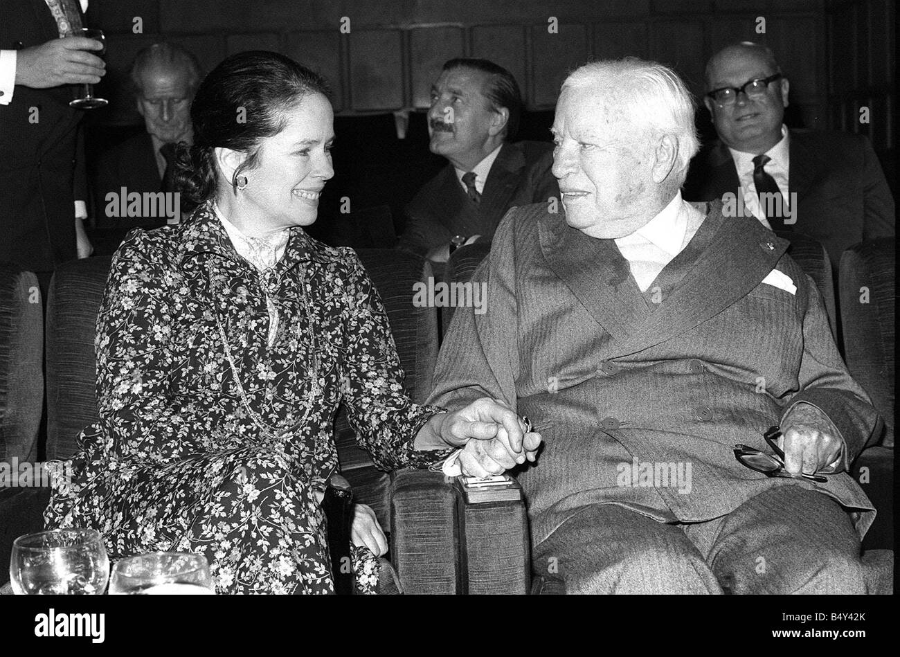 Charlie Chaplin with wife Una launches his new book 1974 My Life in ...