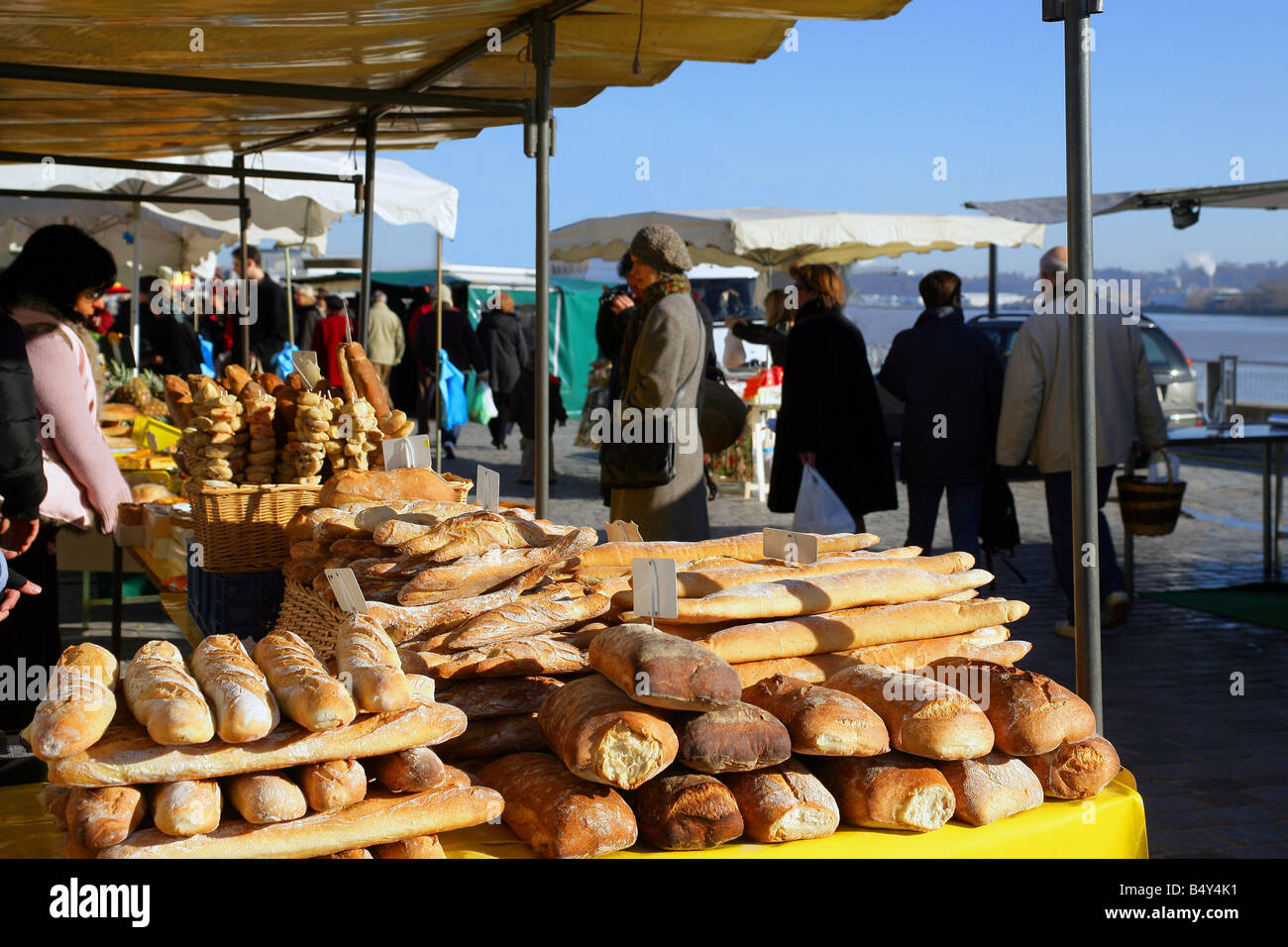 market, bread stall Stock Photo - Alamy