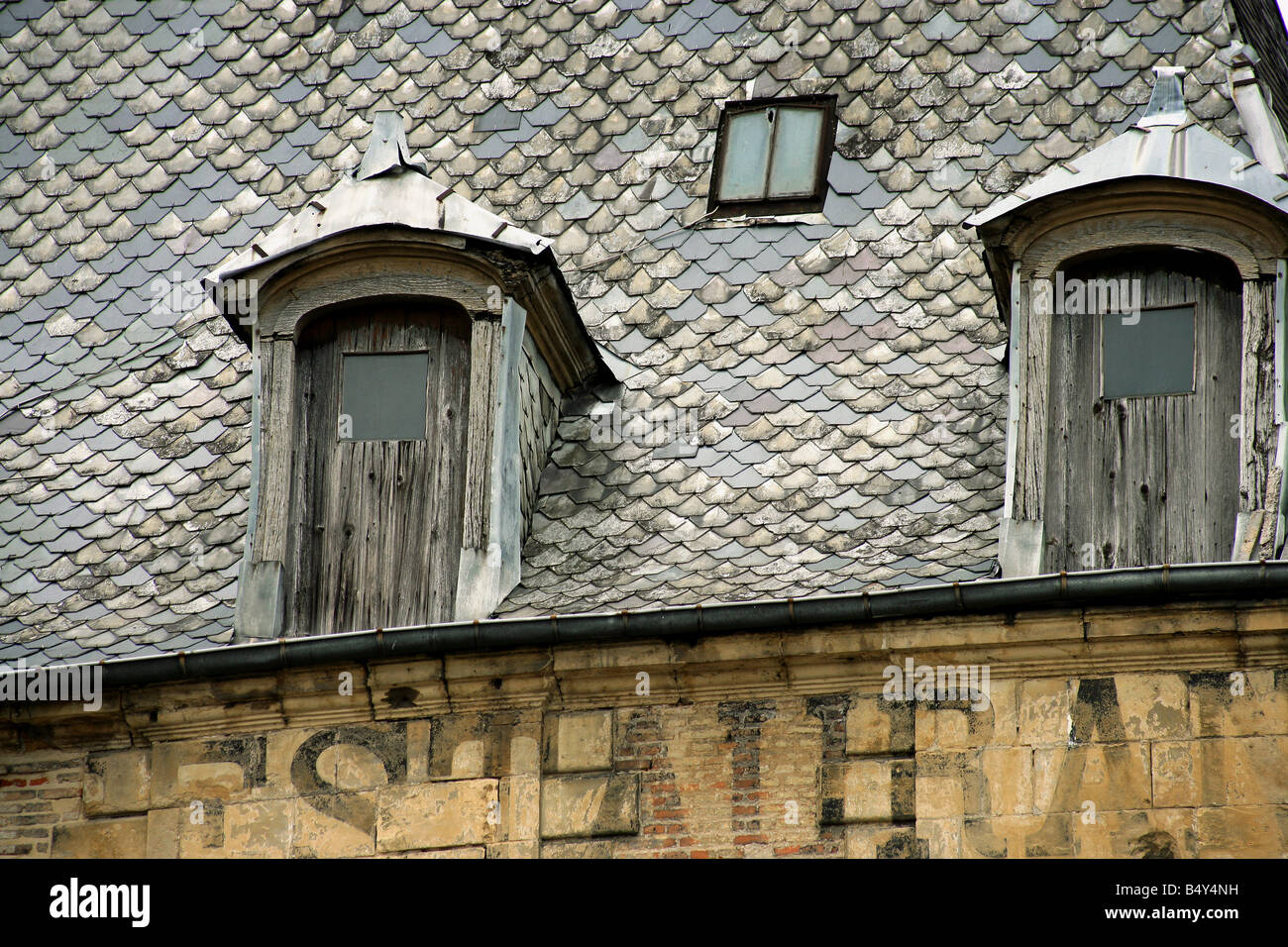 roofing of an old house Stock Photo - Alamy
