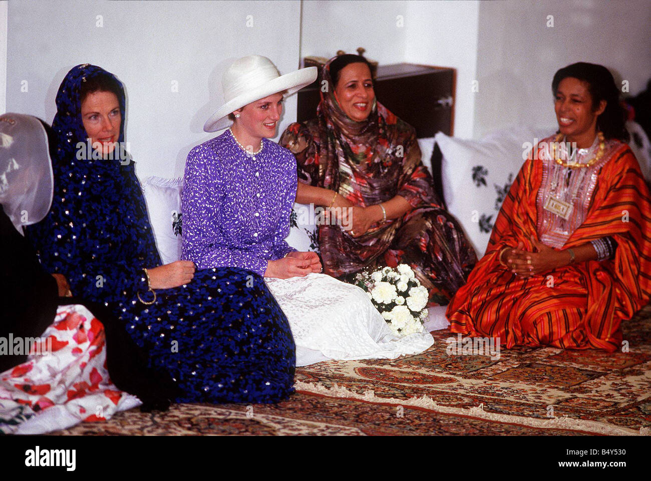 Princess Diana on tour in middle east visits woman s association al ...