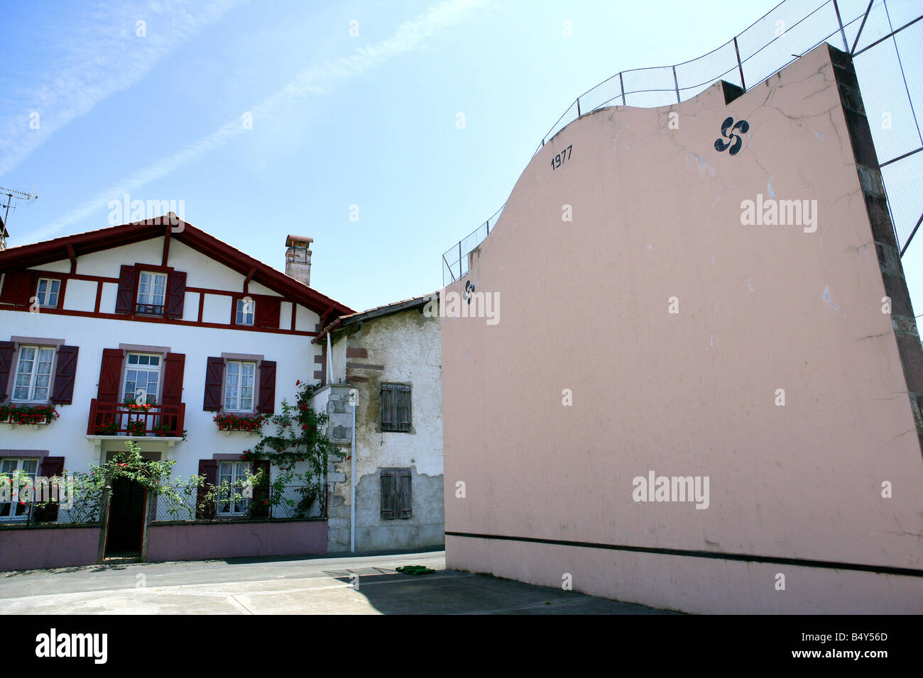 basque pelota wall Stock Photo - Alamy