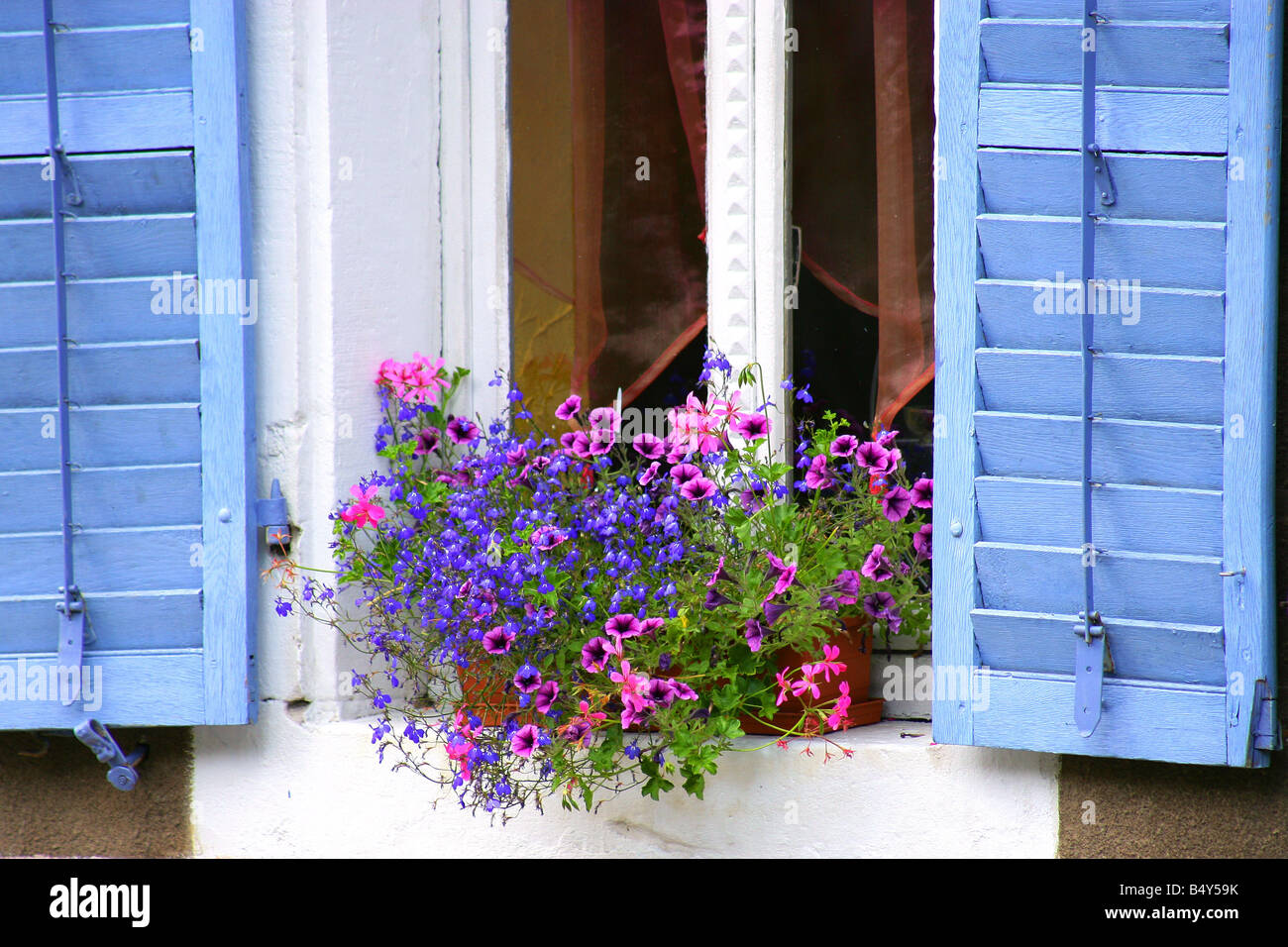 Flowers on windowsills house hi-res stock photography and images - Alamy