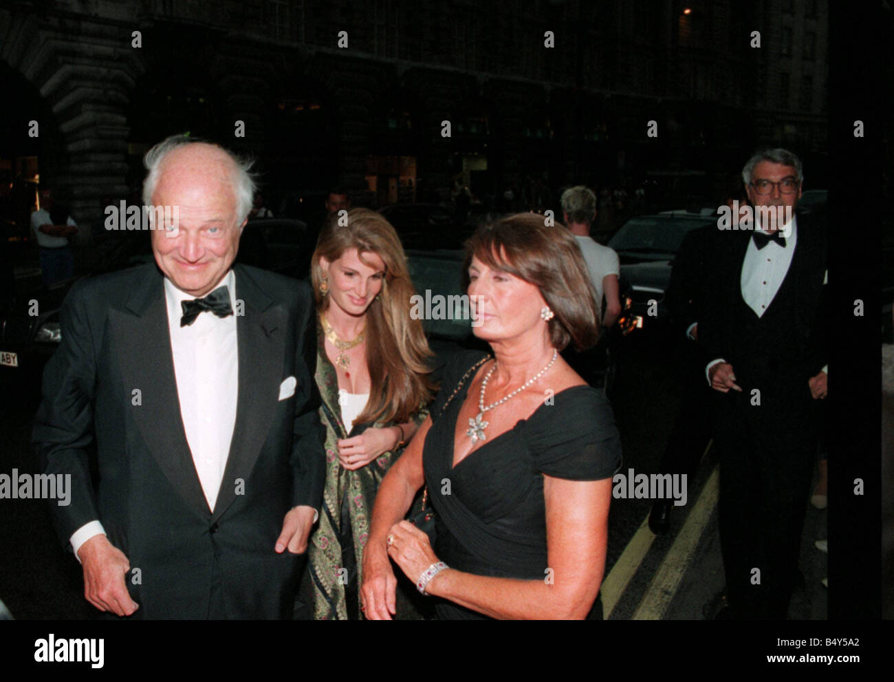 James Goldsmith with wife and Jemima Goldsmith arrives for a party ...