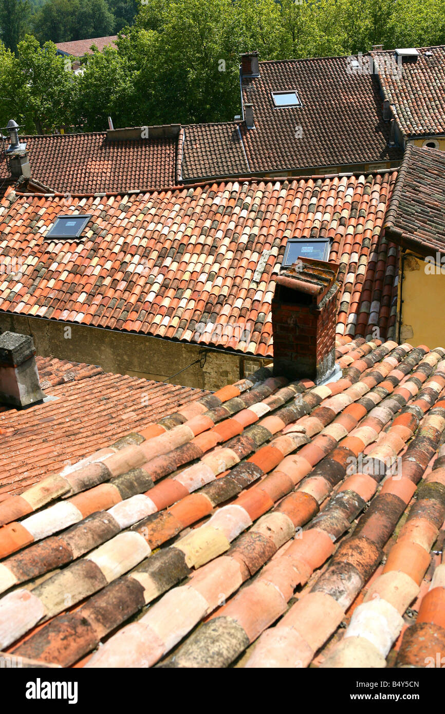 Rooftop of house, elevated view Stock Photo - Alamy