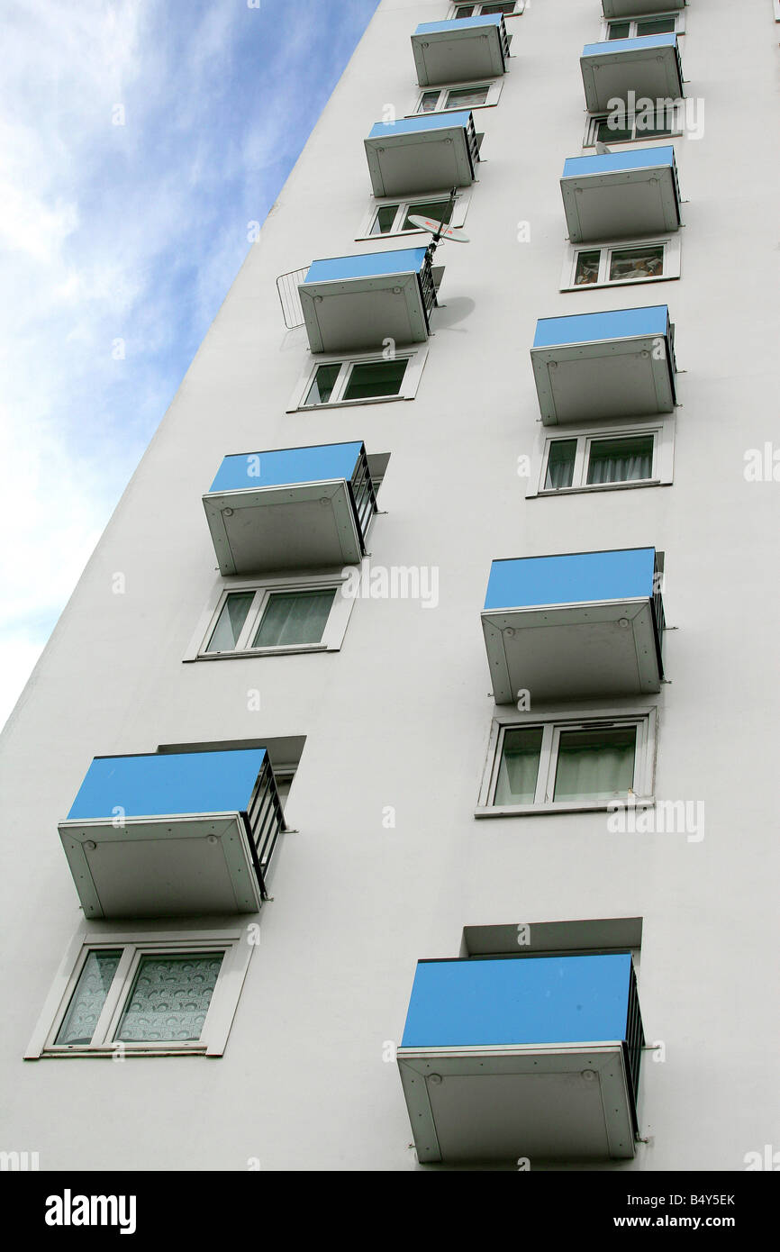 Exterior of an apartment, low angle view Stock Photo - Alamy