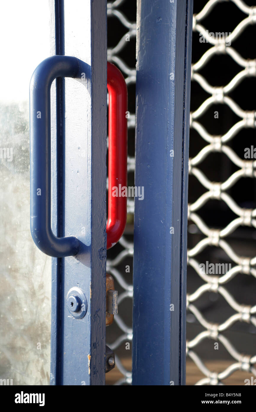 Door handle on gate, close-up Stock Photo - Alamy