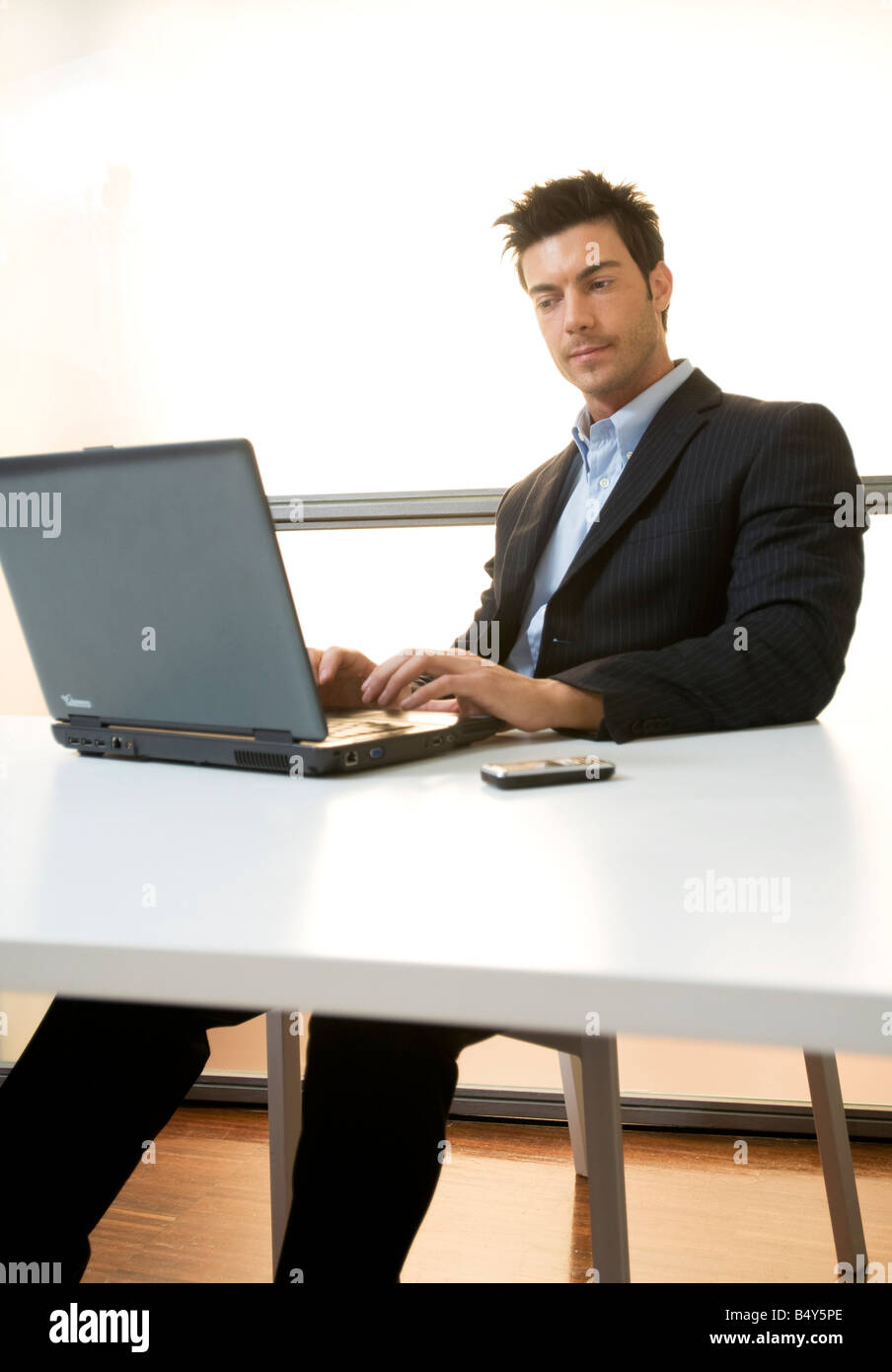 man with notebook Stock Photo - Alamy