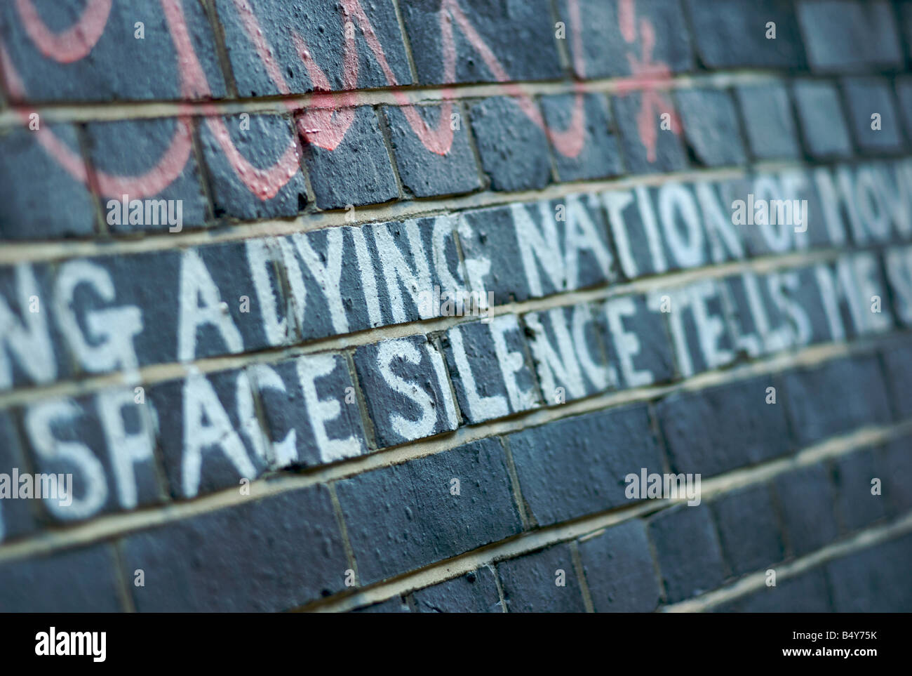 Graffiti poetry on a brick wall in London Stock Photo - Alamy Graffiti poetry on a brick wall in London Stock Photo - Alamy