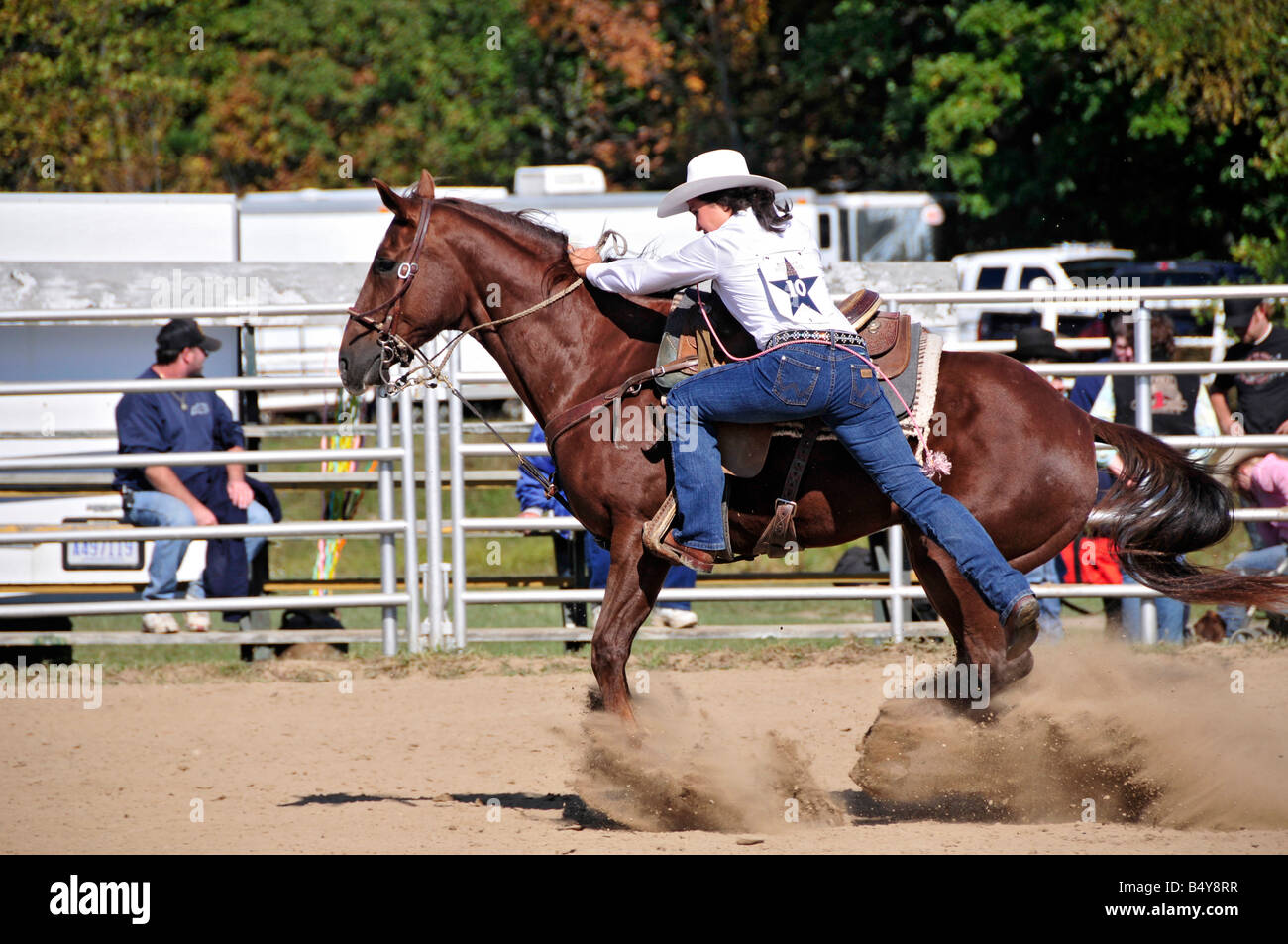 High School Boys and Girls Rodeo Competition Port Huron Michigan Stock ...
