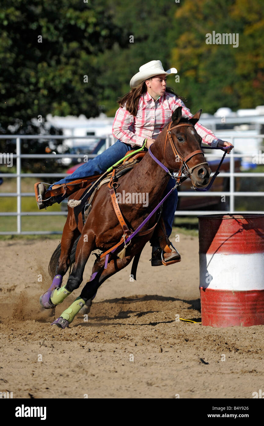 High School Boys and Girls Rodeo Competition Port Huron Michigan Stock ...