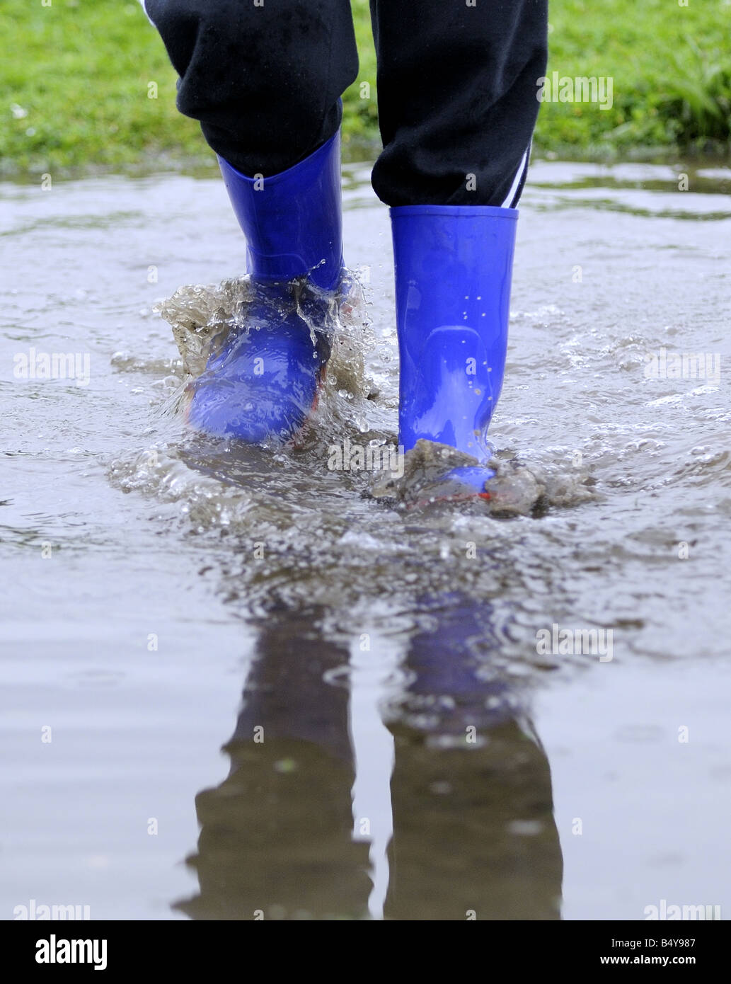 Wellington boots puddle hi-res stock photography and images - Alamy