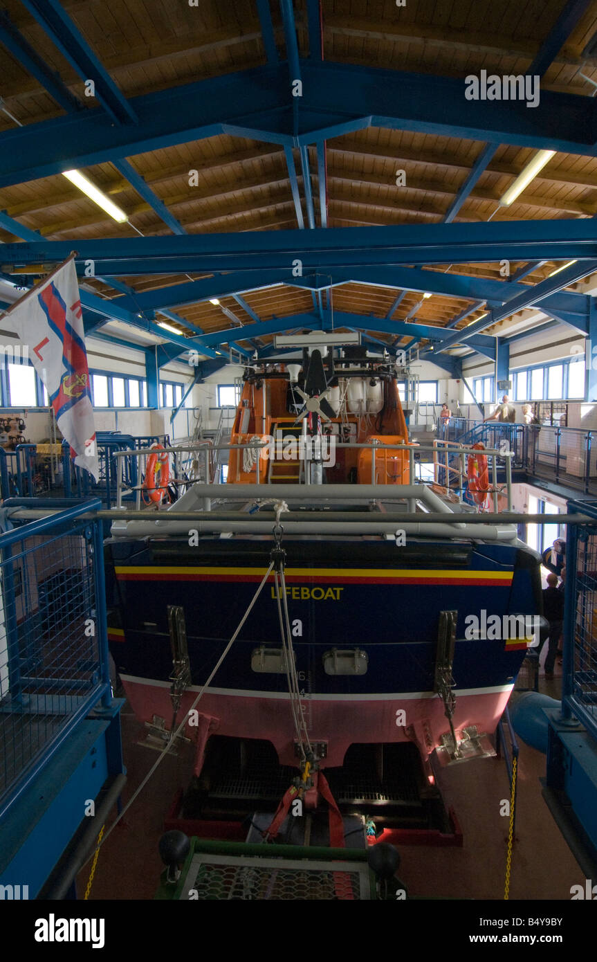 RNLI Tamar Class lifeboat in Cromer lifeboat station Stock Photo - Alamy