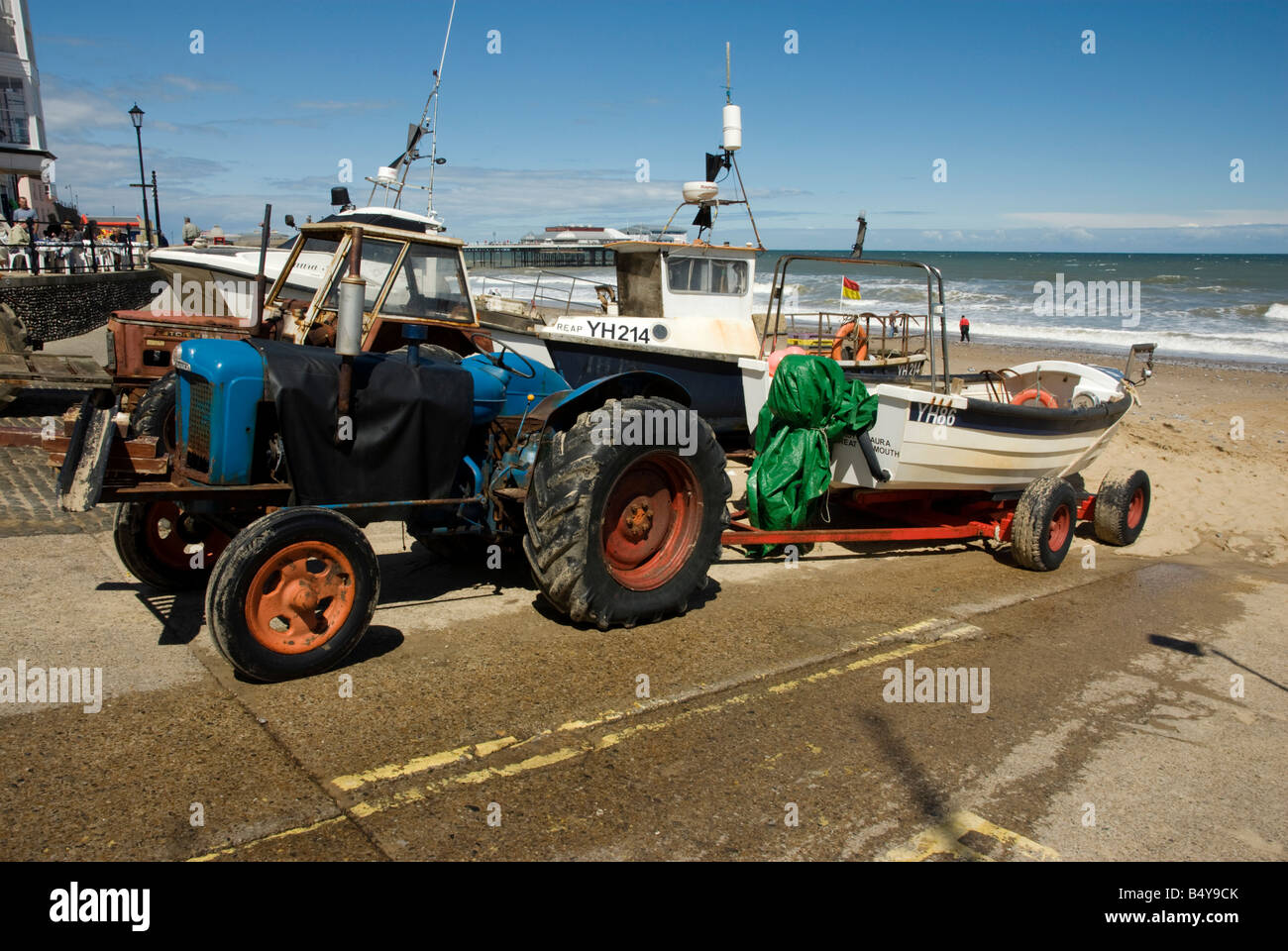 Fishing boat and tractor hi-res stock photography and images - Alamy