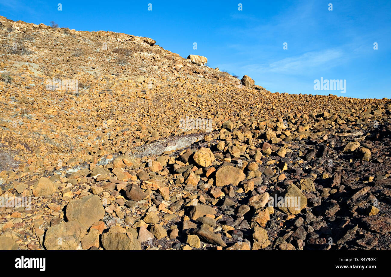 The Burnt Mountain area landscape in Twyfelfontein Damaraland Namibia ...