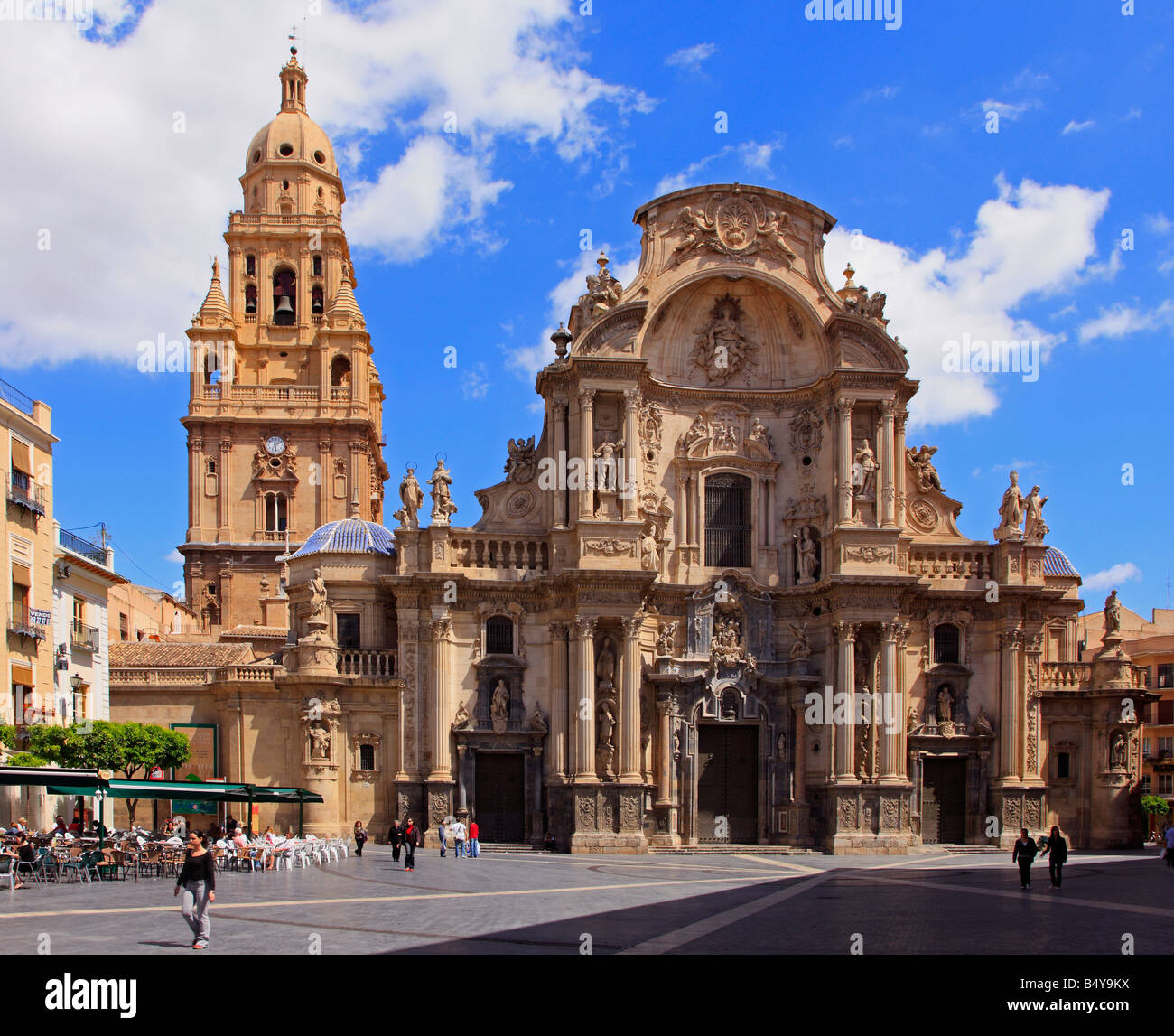The cathedral church of saint mary in murcia spanish hi-res stock ...
