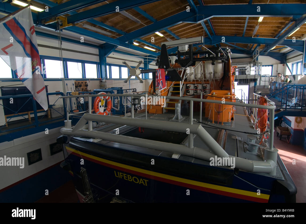 RNLI Tamar Class lifeboat in Cromer lifeboat station Stock Photo - Alamy