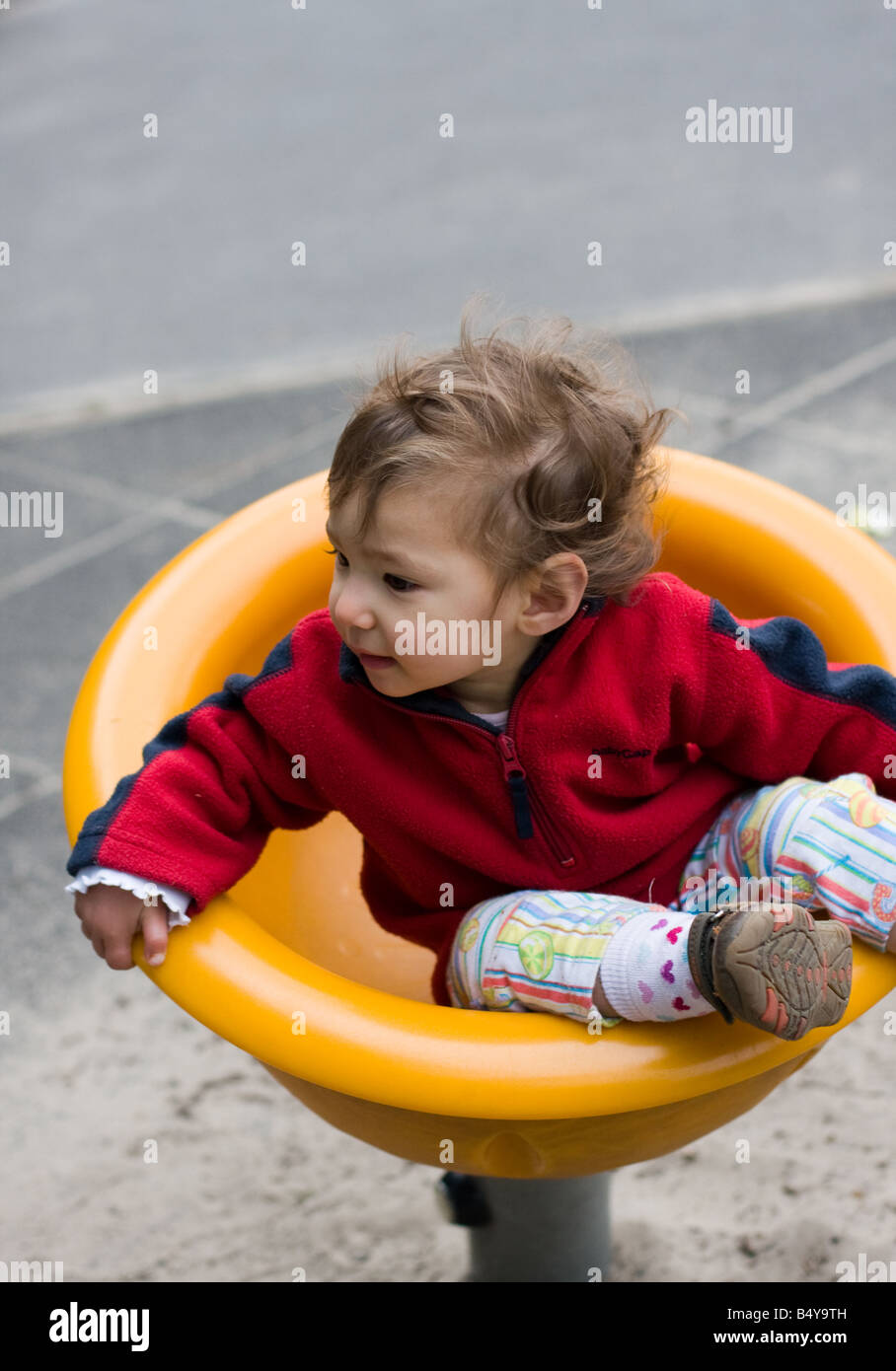 child playing at the playground London clapham common Battersea ...