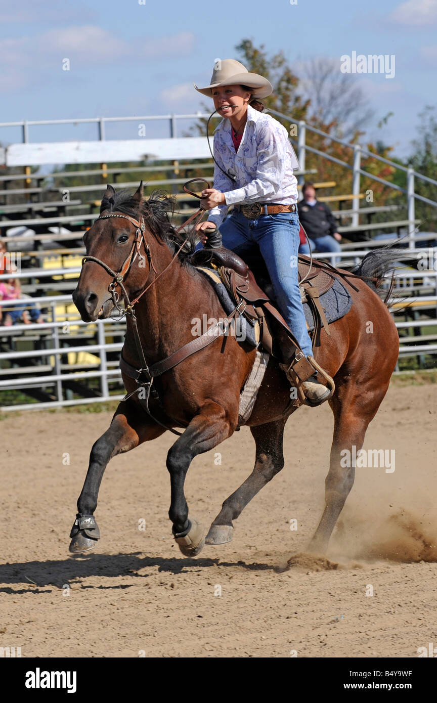 High School Boys and Girls Rodeo Competition Port Huron Michigan Stock ...