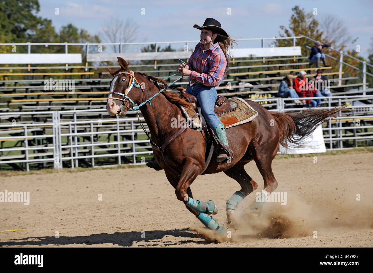 High School Boys and Girls Rodeo Competition Port Huron Michigan Stock ...