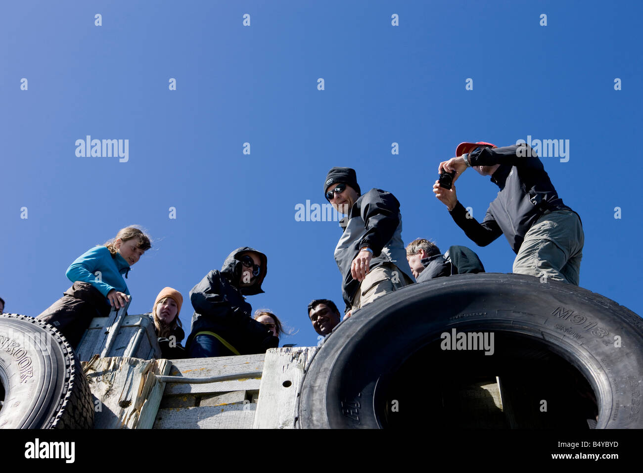 People leaving the island Flatey in Breidafjordur Iceland Stock Photo ...