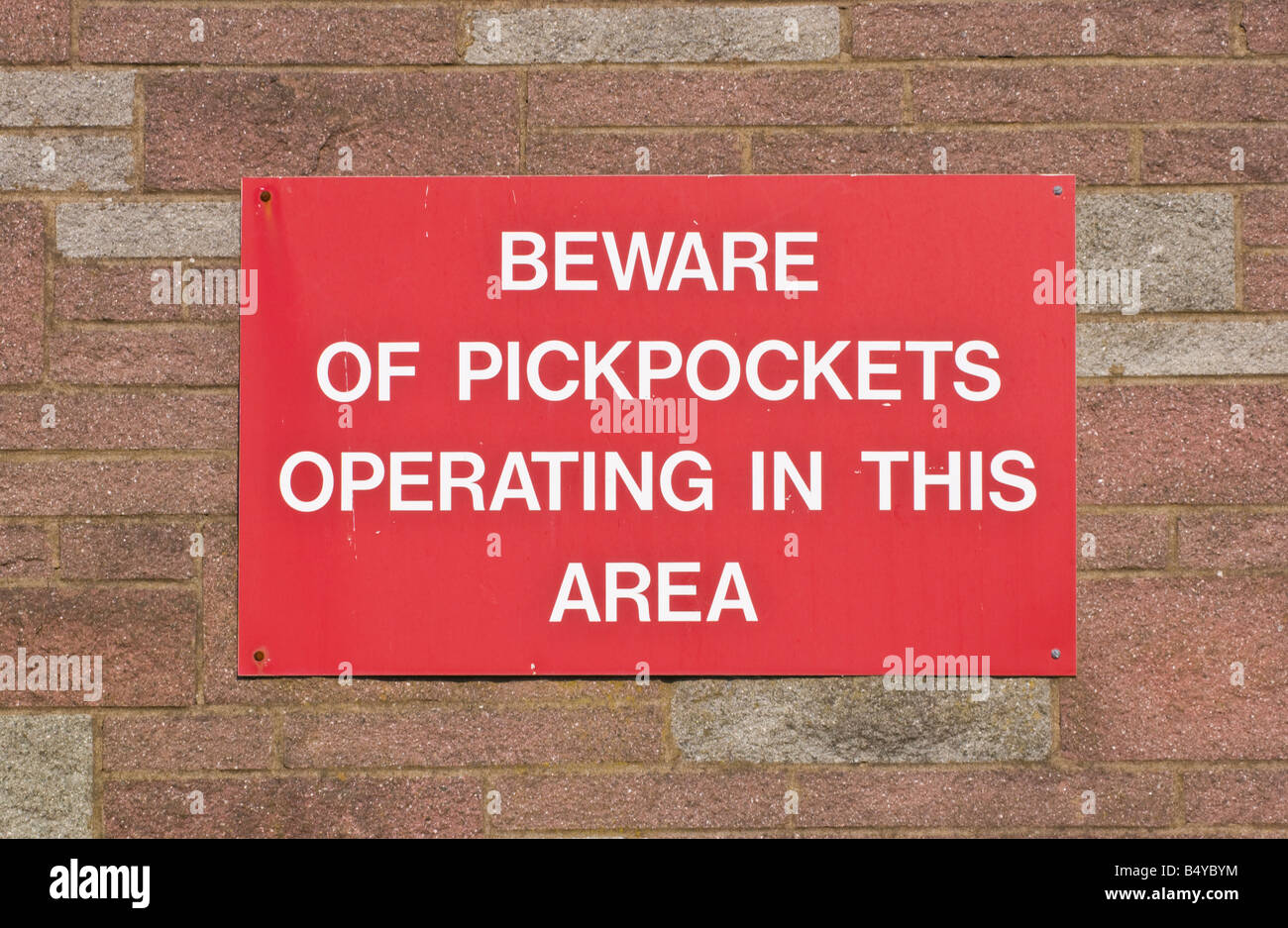 Warning sign pickpockets hi-res stock photography and images - Alamy