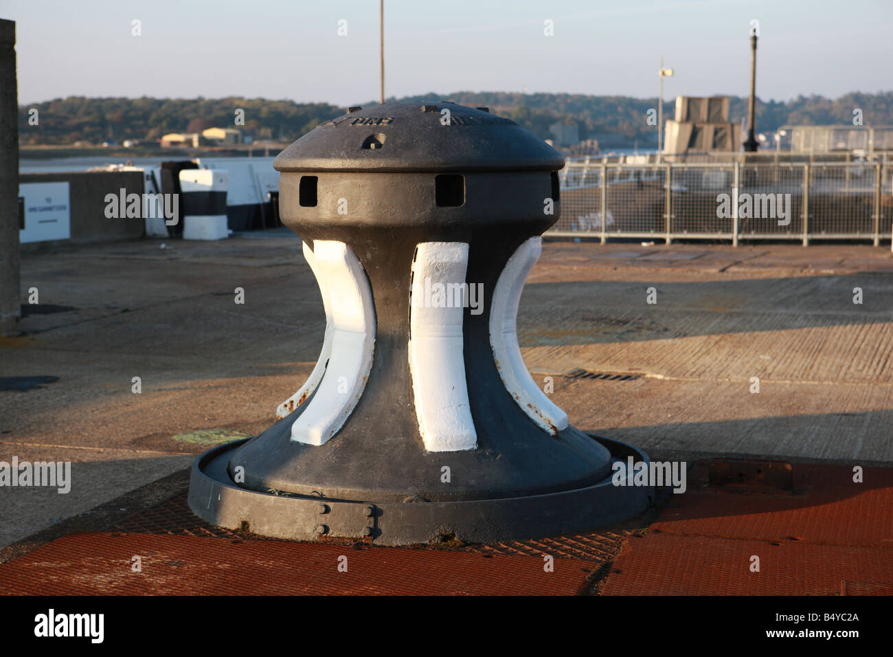 Preserved capstan at The Historic Dockyard in Chatham, Kent Stock Photo ...