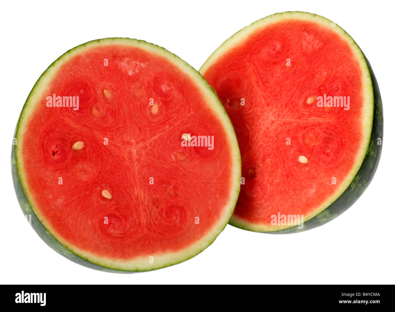 TWO HALVES OF WATERMELON Stock Photo - Alamy