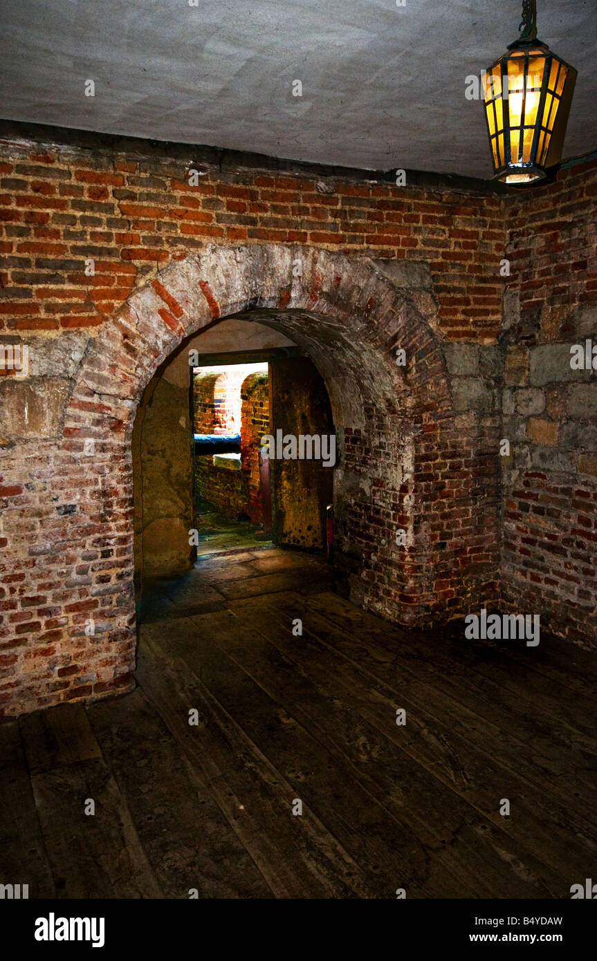 An interior room of Upnor Castle in Kent Stock Photo - Alamy