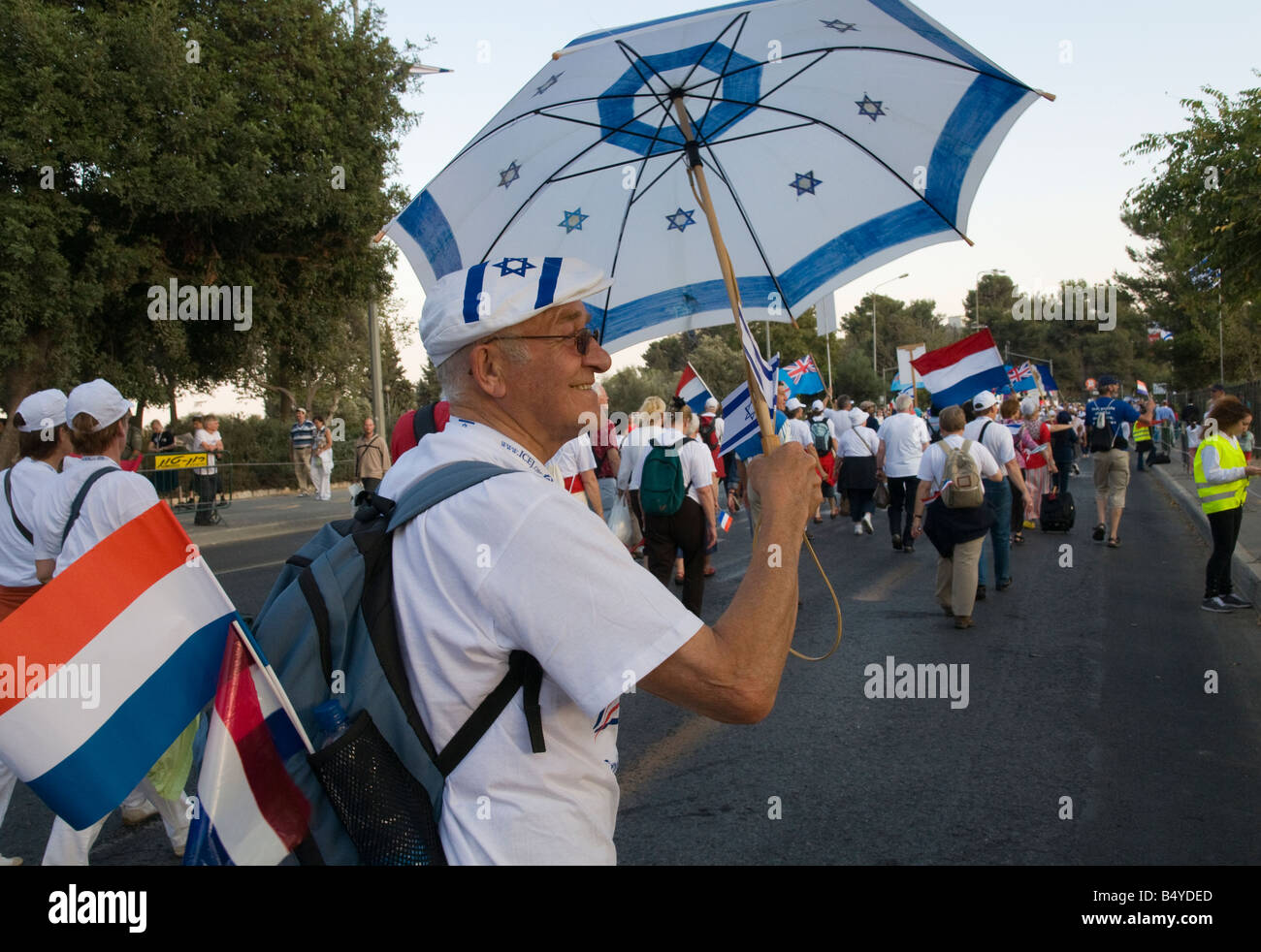Israel Jerusalem city center traditional yearly Jerusalem parade German ...