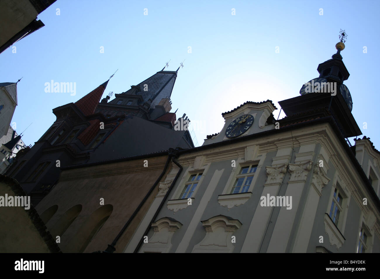 Hebrew Clock of Old Jewish Town Hall, Jewish Quarter, Prague Stock ...