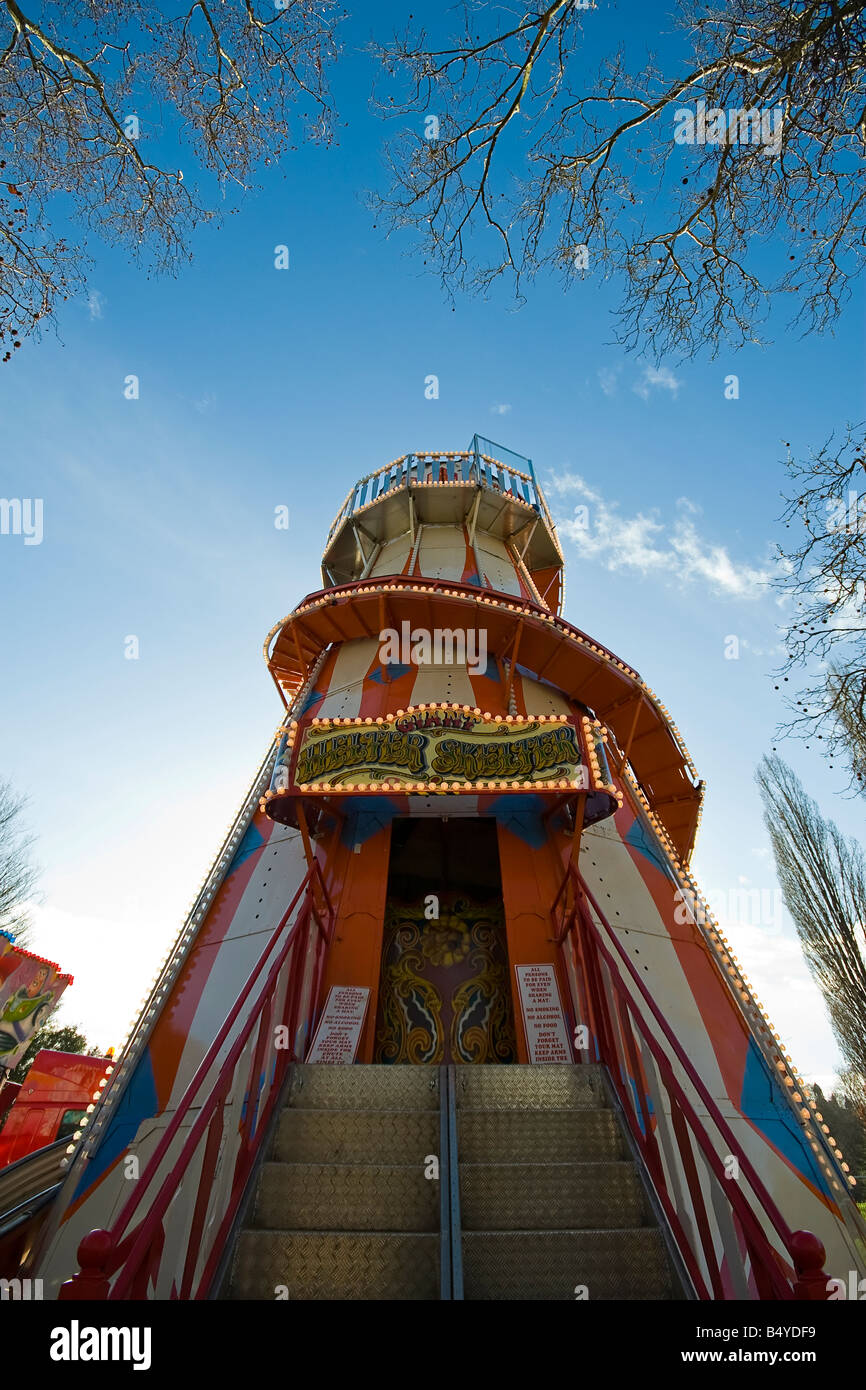 Funfair slide tower, Hide Park, London Stock Photo - Alamy