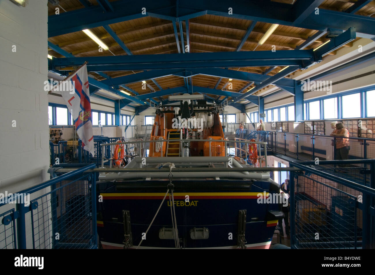 RNLI Tamar Class lifeboat in Cromer lifeboat station Stock Photo - Alamy