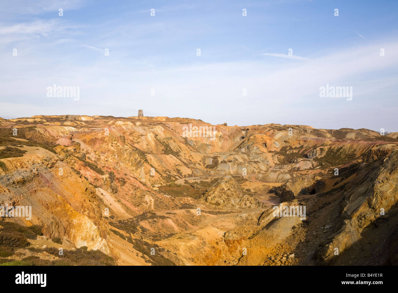 Amlwch Anglesey North Wales UK. The Great Opencast at Parys Mountain ...