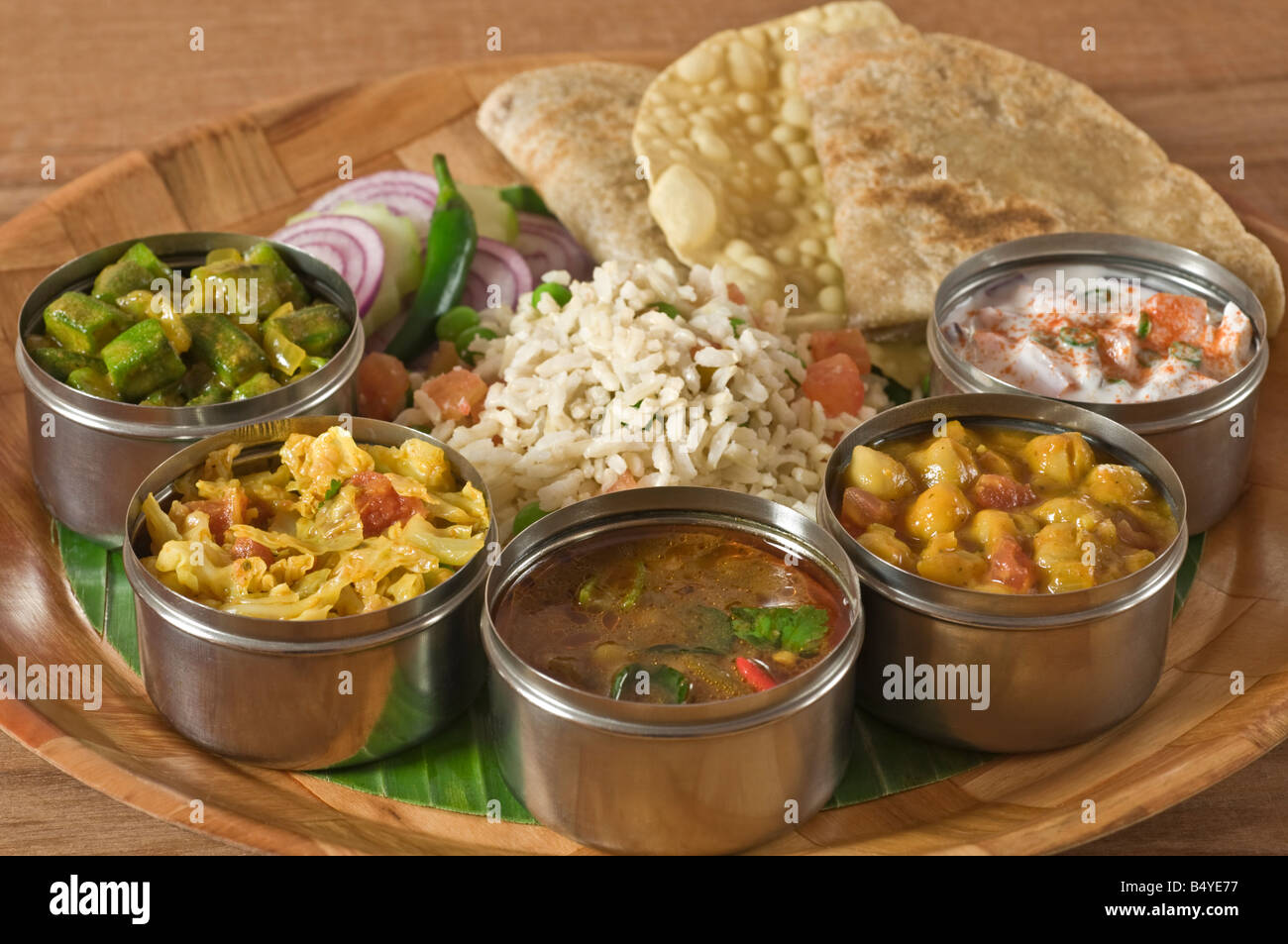 Thali meal India Food Stock Photo - Alamy