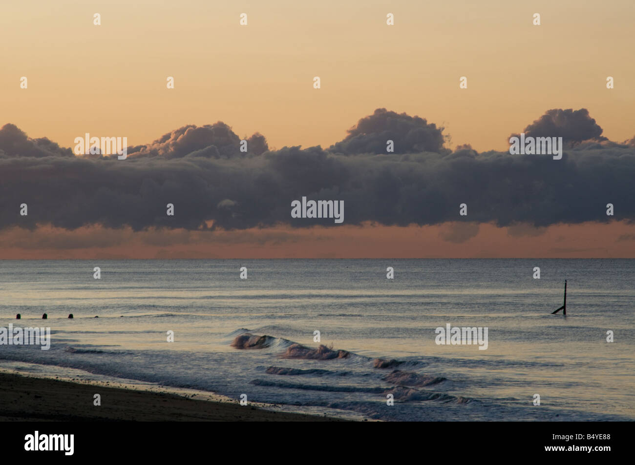 Cromer beach at sunset Stock Photo - Alamy