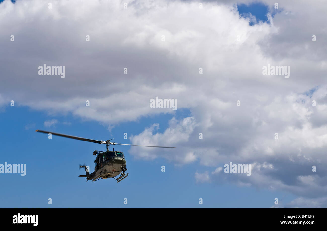Military Huey UH1 N helicopter rescue Stock Photo - Alamy