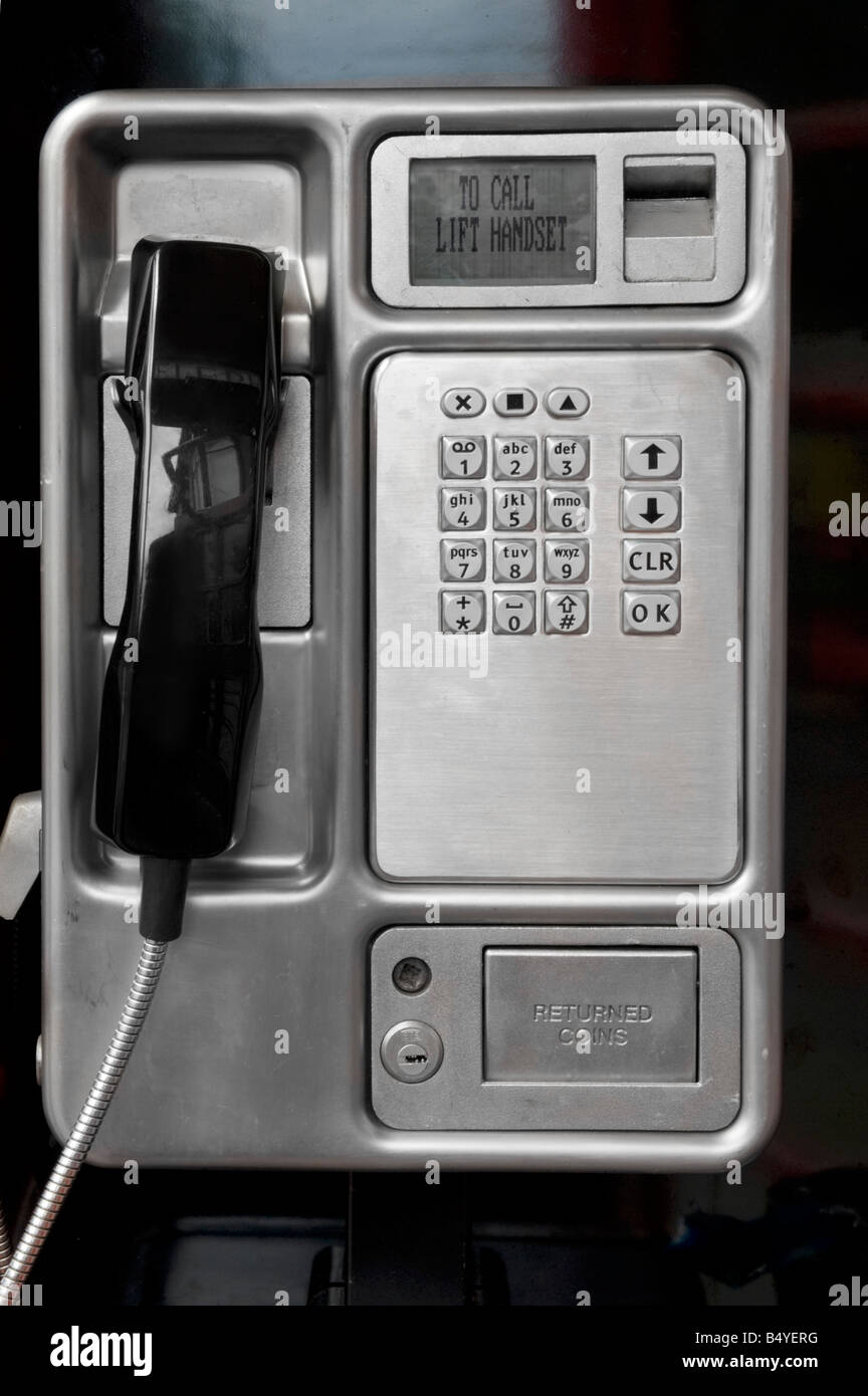 Inside public telephone box hi-res stock photography and images - Alamy