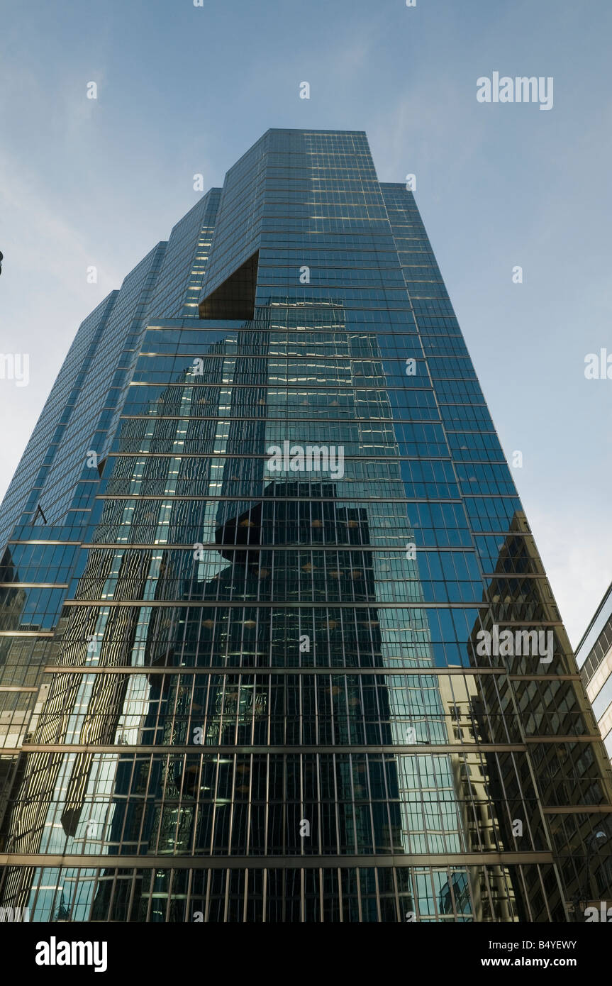 Fragments of tall buildings reflecting in Toronto Canada Stock Photo ...