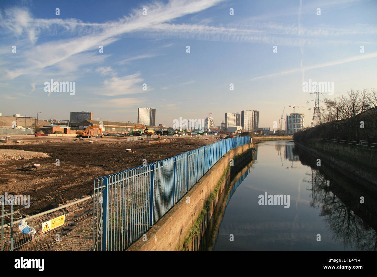 The view south east from Marshgate Lane in the direction of the site of ...