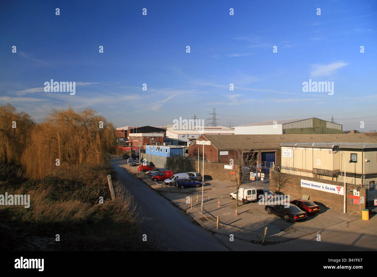 The view from Greenway along Marshgate Lane towards the site of the ...