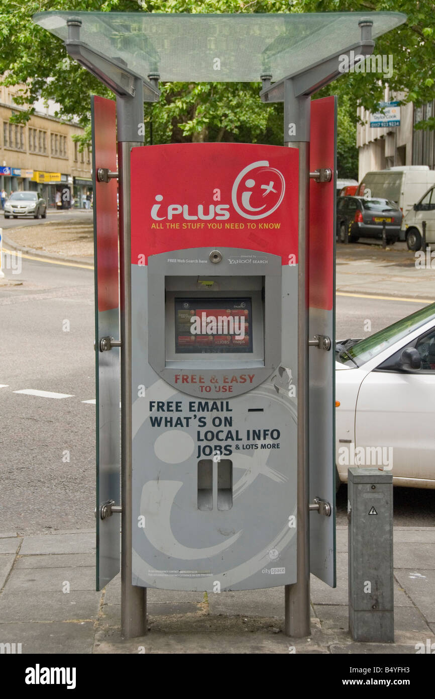 Public internet terminal, Bristol, England, UK Stock Photo - Alamy